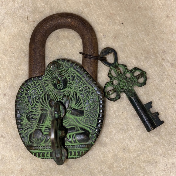 Tulsi Dass | Other | Lakshmi Padlock W 2 Keys Hindu Brass Lock | Poshmark